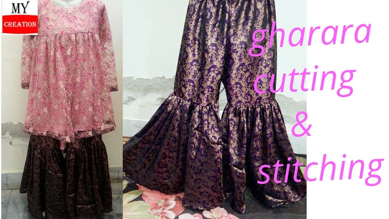 uraib gharara cutting and stitching tutorial diy classical gharara ...