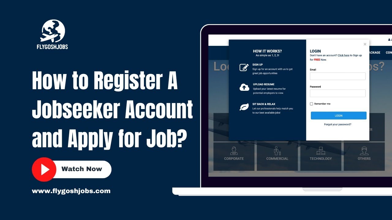 How to Register a Jobseeker account and apply for jobs - YouTube