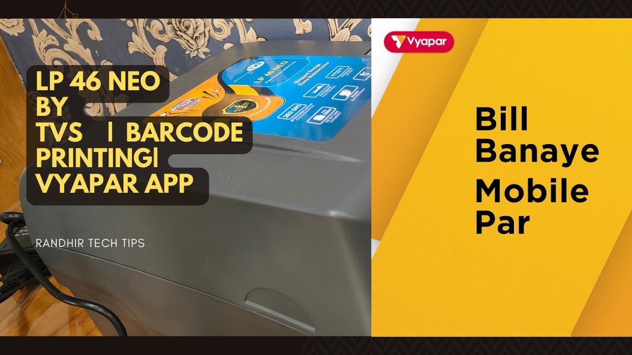 HOW TO PRINT BARCODES USING VYAPAR APP | TVS LP NEO 46 PRINTER | # ...