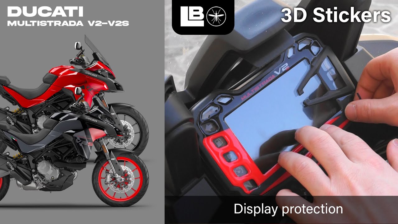 LabelBike® 3D STICKERS display protection compatible with Ducati ...