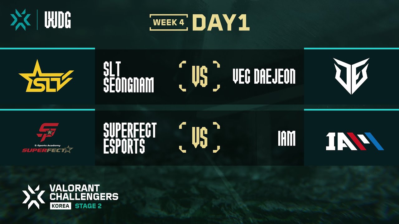 2024 Wdg 발로란트 챌린저스 코리아 스테이지 2 4주 1일차 I Slt Vs Vec Spf Vs Iam Youtube