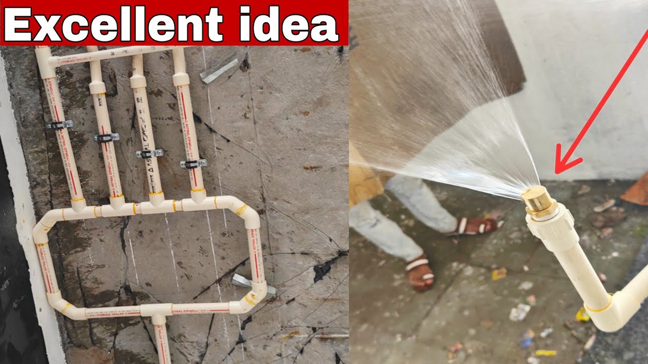 plumbing work for laminate water spray system - YouTube