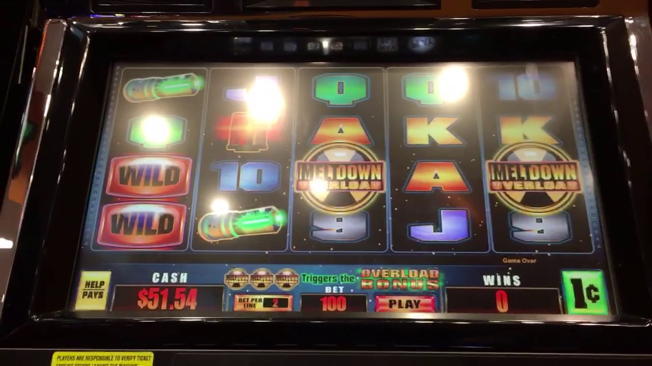 Live play on meltdown overload slot machine - YouTube