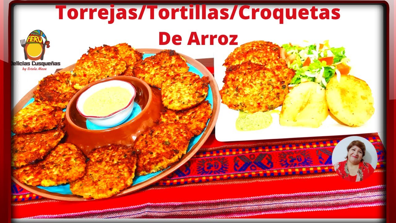 COMO HACER TORREJAS/ TORTILLAS/ CROQUETAS DE ARROZ/ RECETA DELICIAS ...