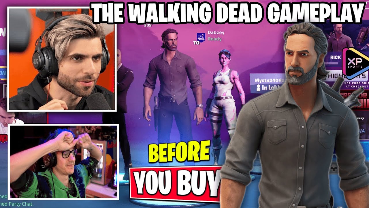 Streamers Play With Rick Grimes Skin In Fortnite | Rick Grimes Skin ...