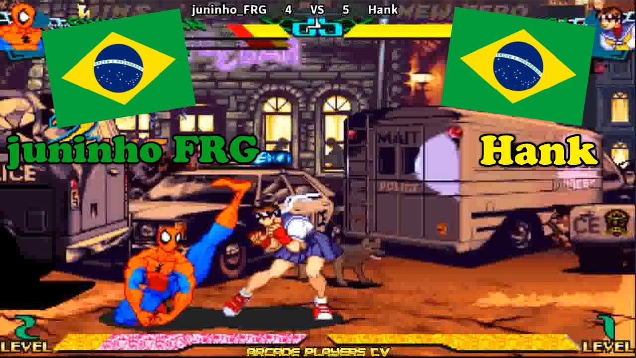 Marvel Super Heroes vs Street Fighter juninho FRG (Brazil) vs Hank ...