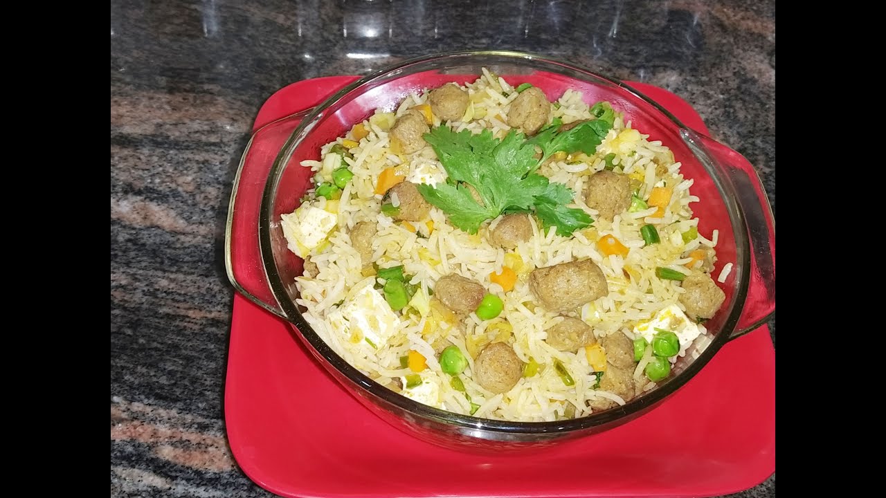 Soya Chunks Fried Rice | सोयाबीन फ्राइड राइस की रेसिपी | Soya fried ...
