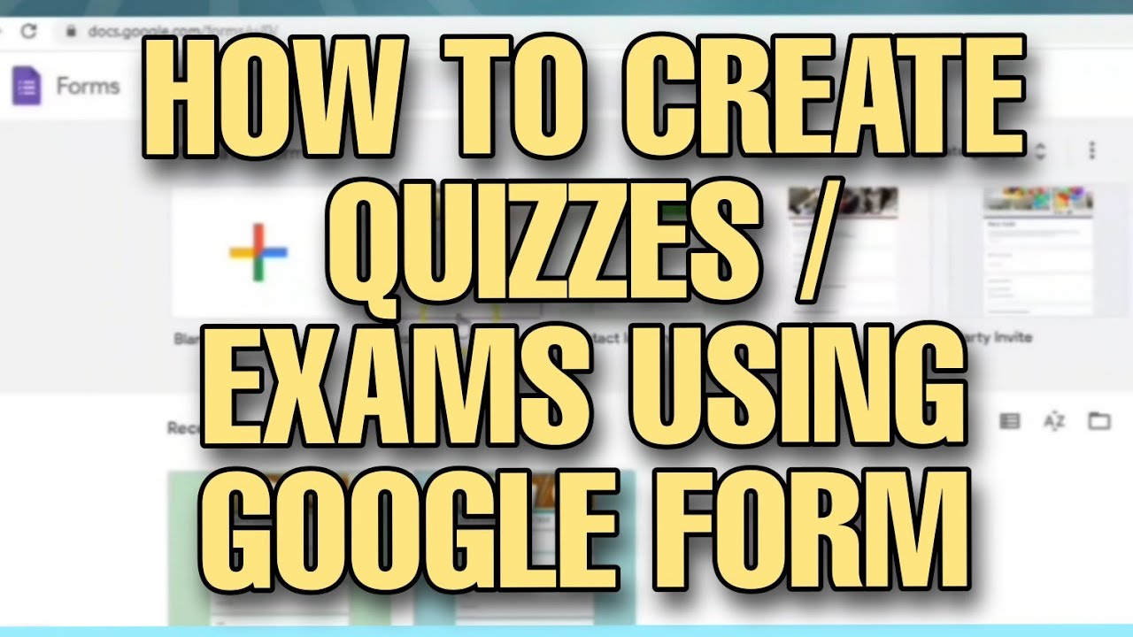 HOW TO CREATE GOOGLE QUIZ - YouTube