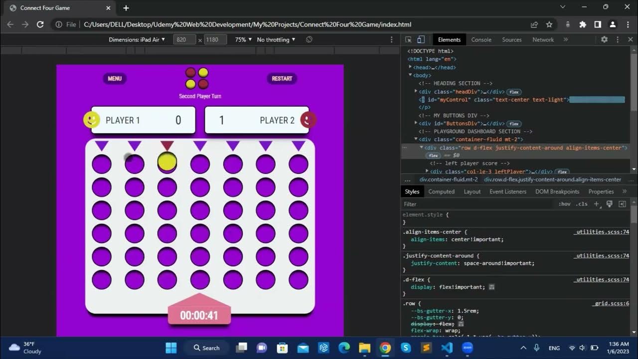 Count Four Game - with Javascript - YouTube