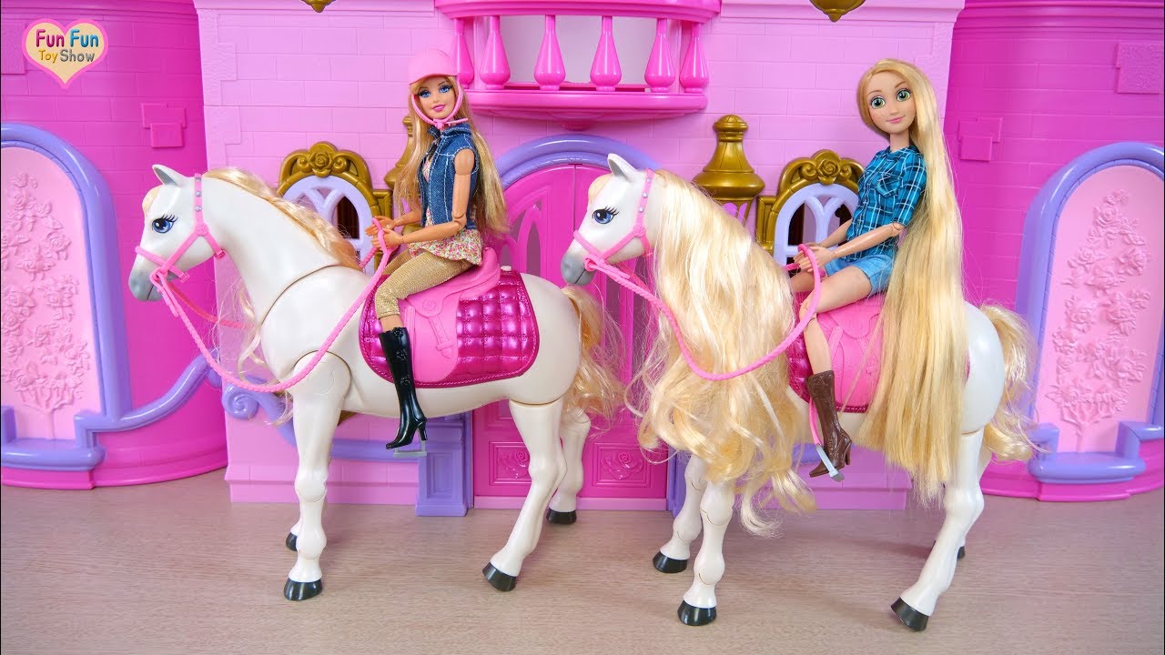Barbie Dream Horse Unboxing boneka Barbie Kuda impian boneca Barbie ...