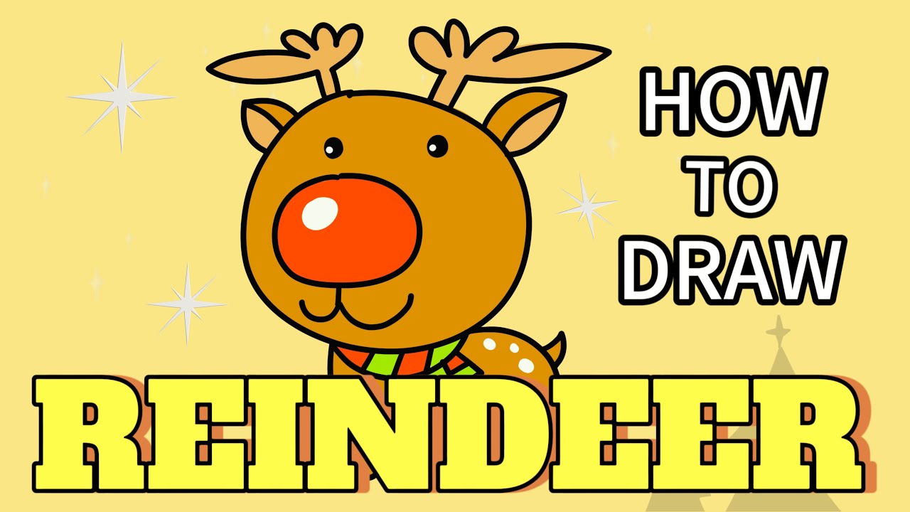 How to draw Reindeer | Simple art for Kids - YouTube