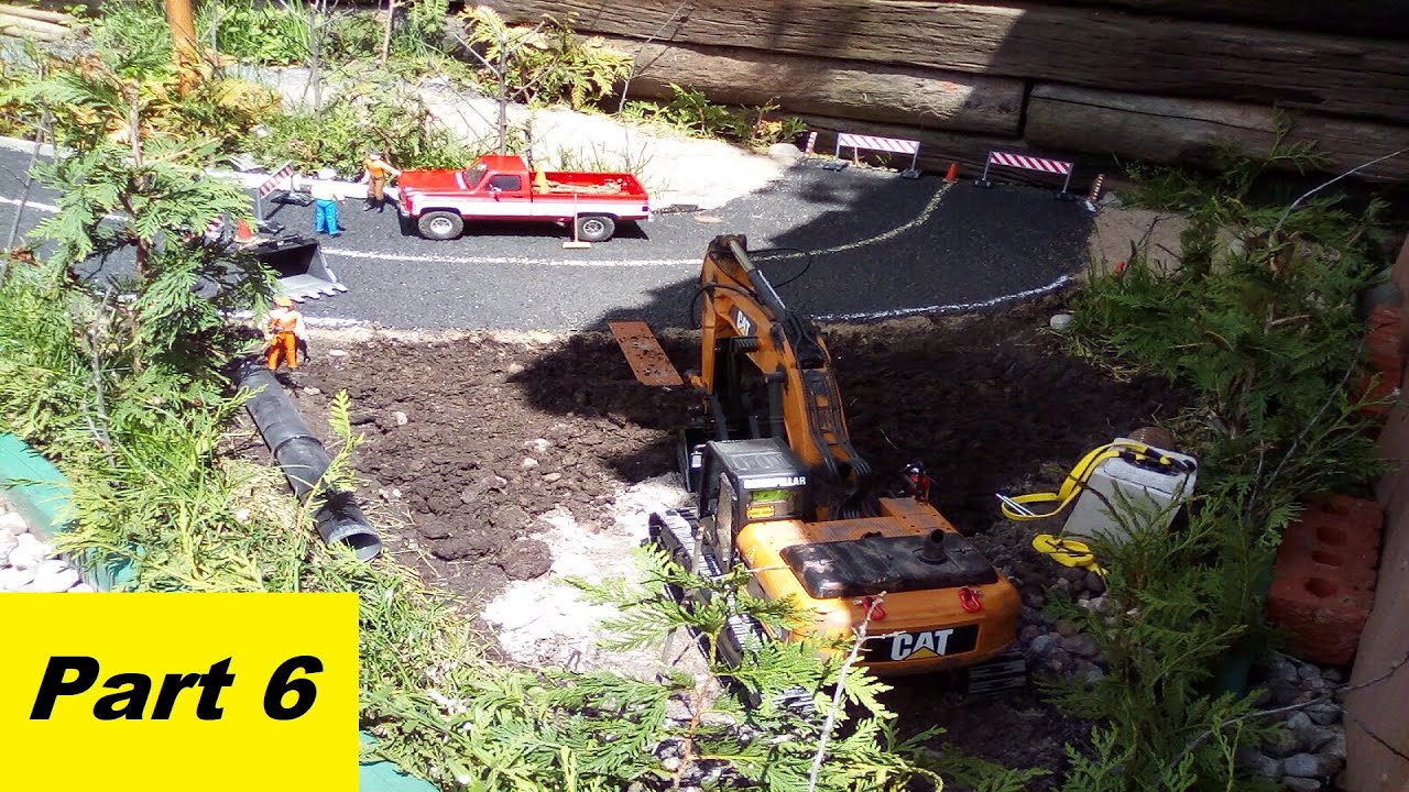 Finish the entrance of the ditch crossings, RC 320D Cat excavator (Part ...