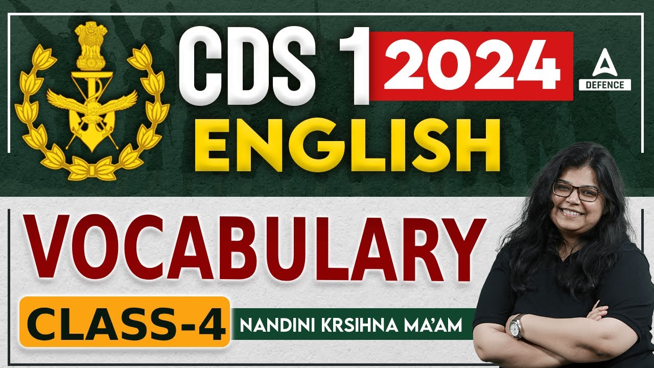 AFCAT/CDS 1 2024 | AFCAT/CDS English Class | English - Vocabulary #4 by Nandini Ma'am - YouTube
