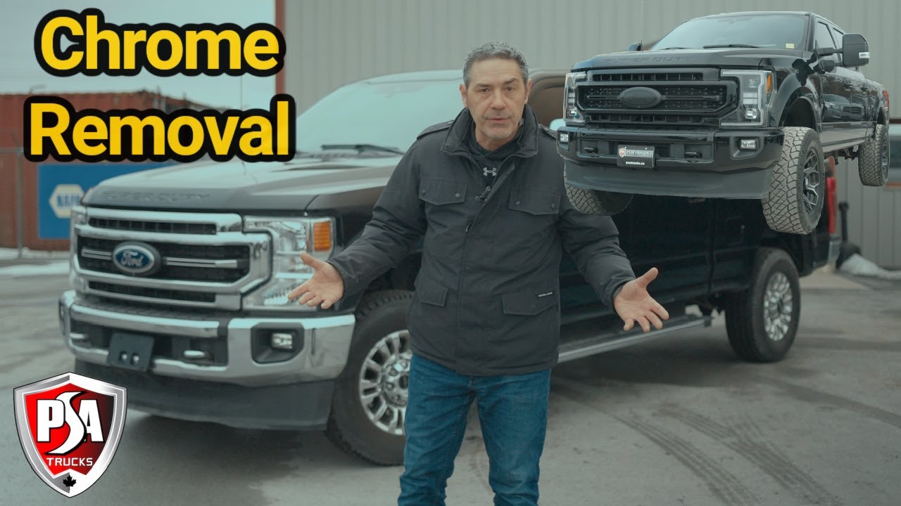 Transforming a 2022 Ford F250: Removing Chrome & Embracing Sleek Black ...