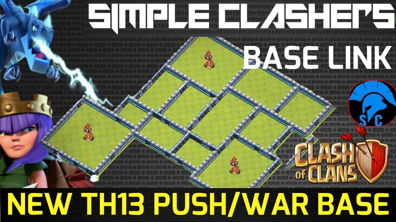 New TH13 ANTI 3 STAR WAR/CWL BASE WITH LINK & REPLAYS Th13 war base ...