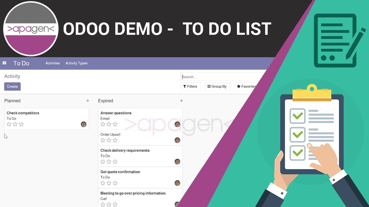 Odoo Demo - To Do List | Apagen Solutions Pvt. Ltd. (Odoo Service ...