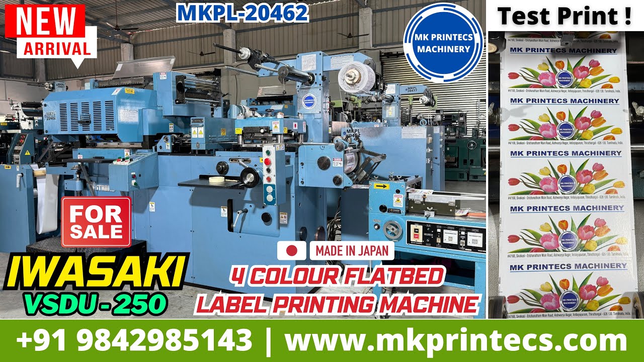 MKPL-20462 | IWASAKI VSDU 250 - MULTI COLOUR LABEL PRINTING MACHINE ...