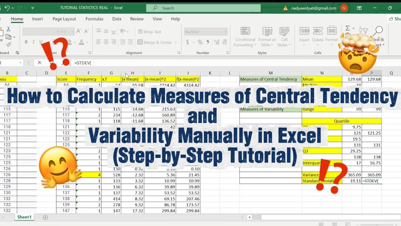 How to Calculate MCT and Variability Manually in Excel (Step by Step ...