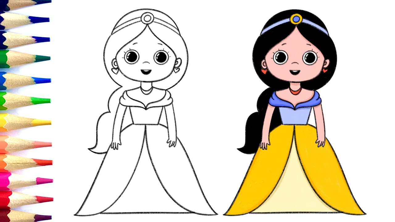 How to draw a princess? | Easy tutorial for beginners | Step by step ...