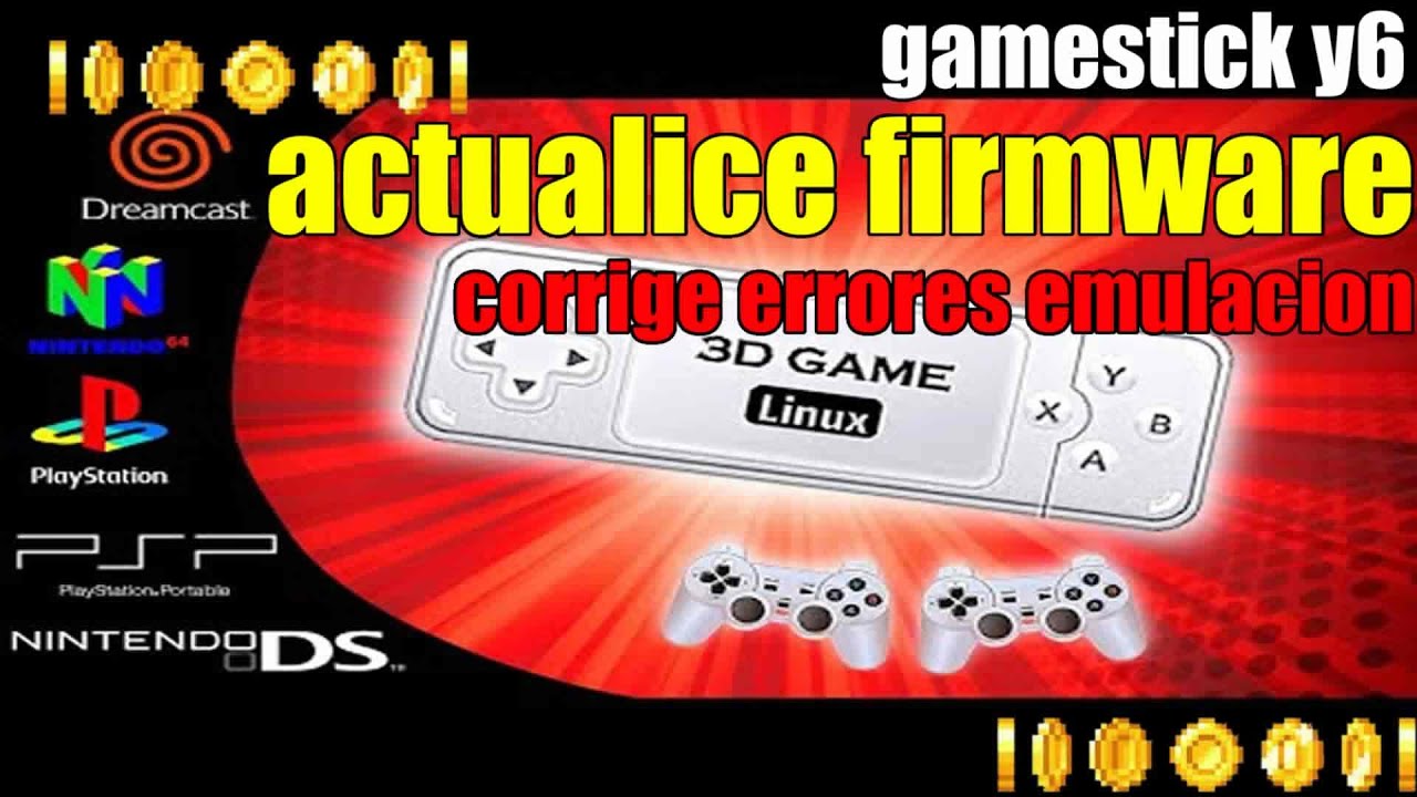 gamestick y6, actualice firmware, corrige problemas de emulación y ...