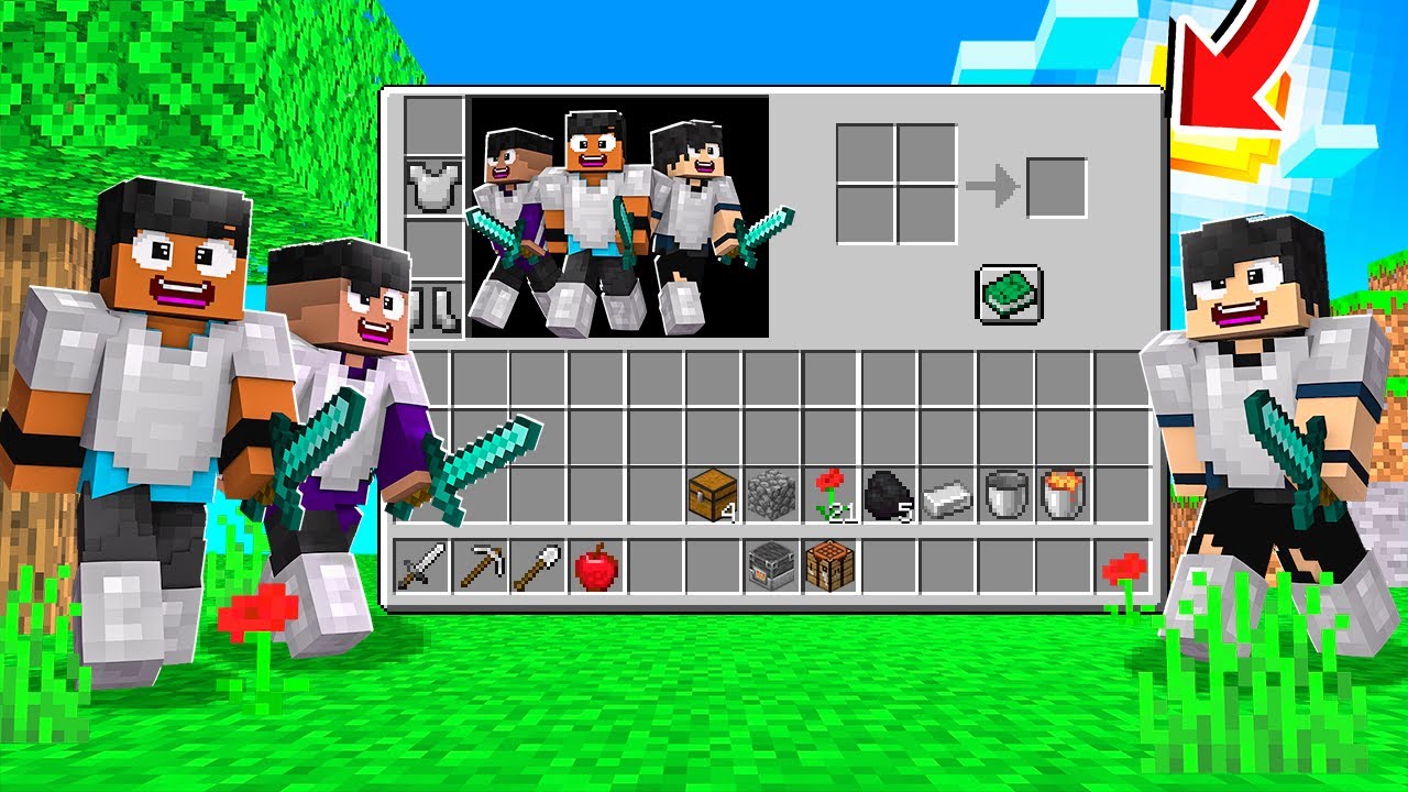 MINECRAFT MAS TODOS AMIGOS TEM O MESMO INVENTÁRIO! - YouTube