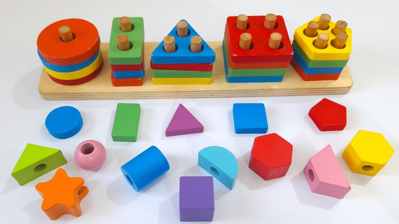 Best Learn Shapes and Colours | Wooden Colourful Shapes Toy for ...