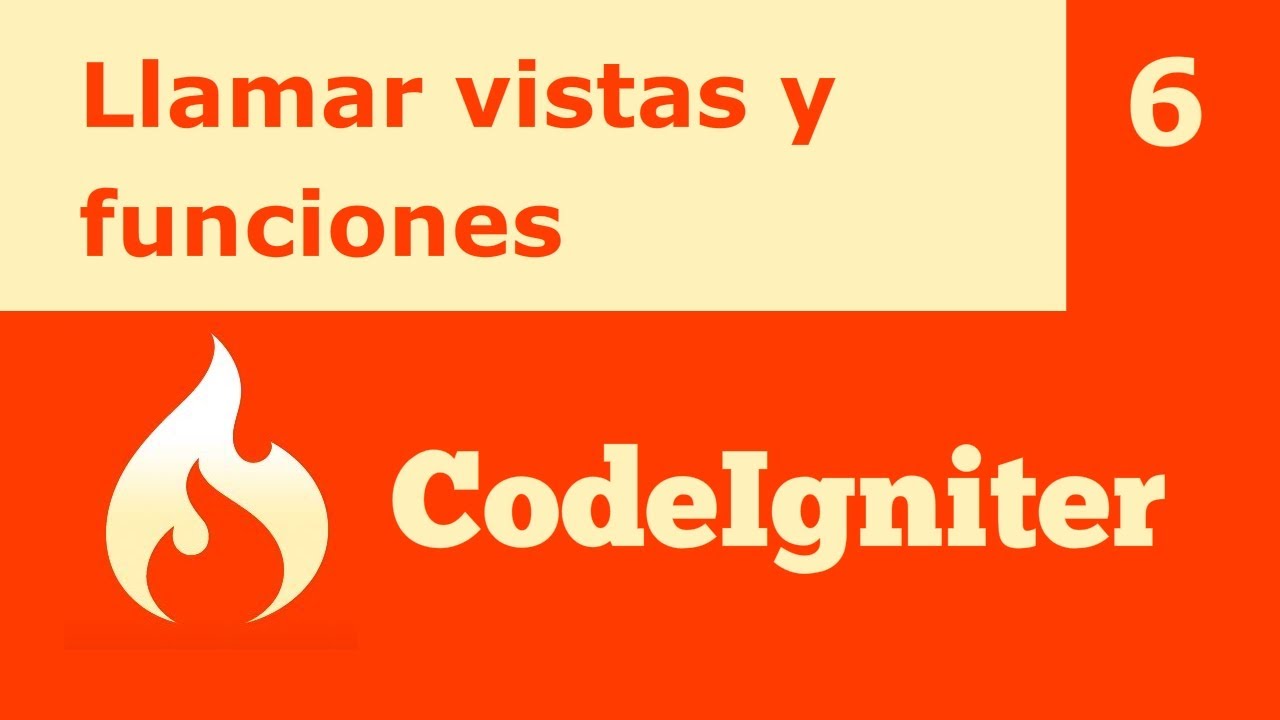 Tutorial CodeIgniter 6: Llamar vistas y funciones - YouTube