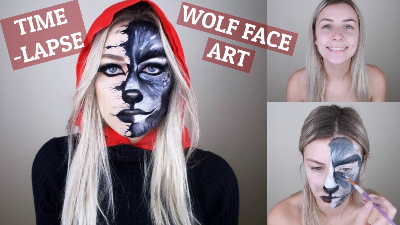 Half Human Half Wolf Face Drawing