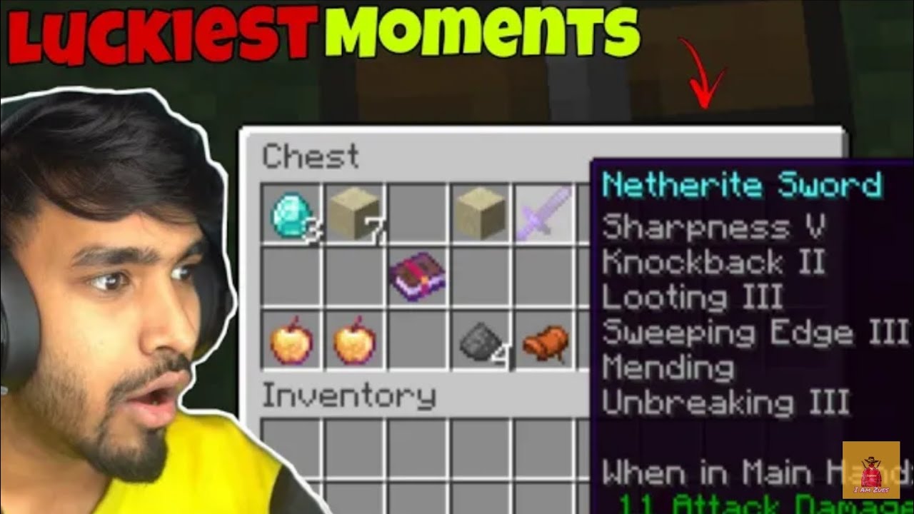 luckiest moment of gamer fleet in minecraft - YouTube