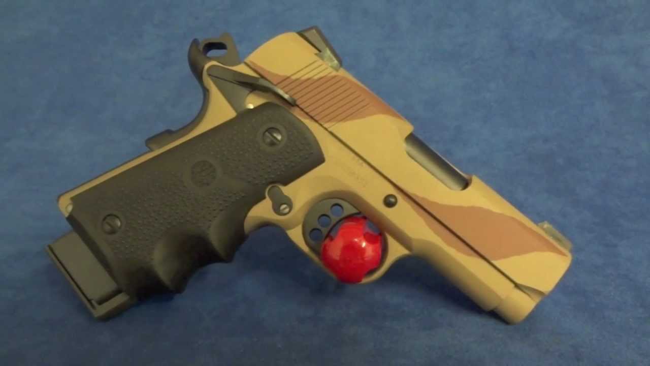 Colt Defender .45 acp with Custom Cerakote Tiger Stripes - YouTube