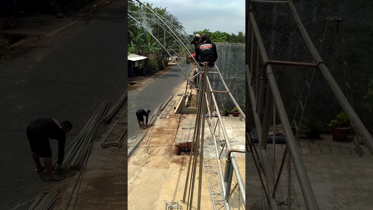 Pasang Tarub hajatan - YouTube