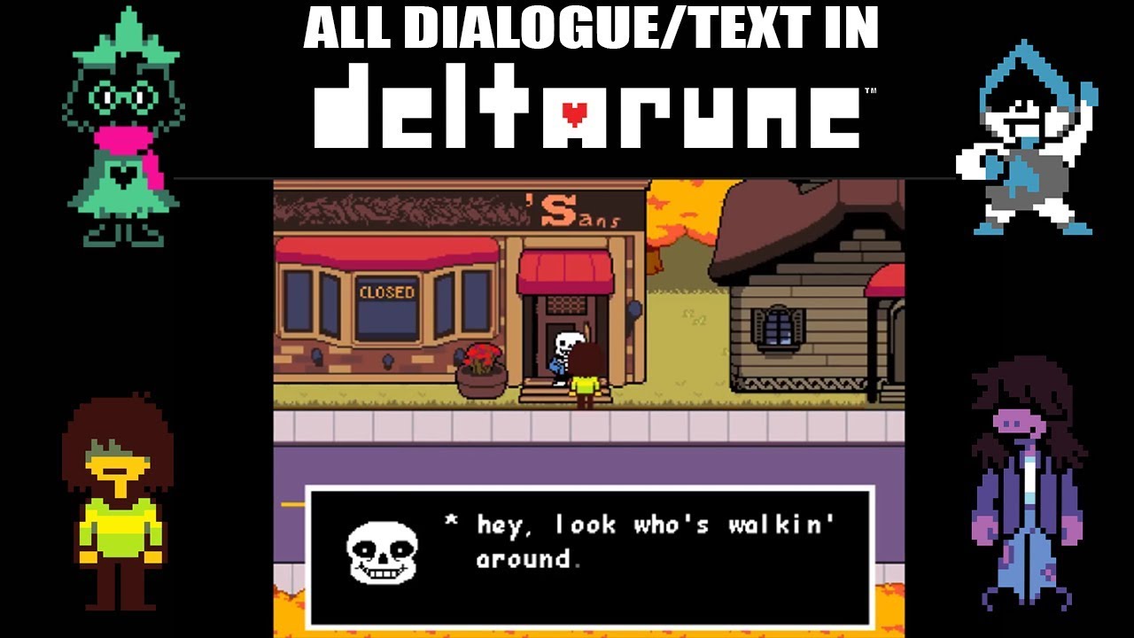 All Dialogue In Deltarune - In town - YouTube