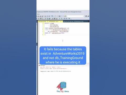 Wrong database? #sql #database #datascience #trick #dataengineering #dataanalytics #sqlserver # ...