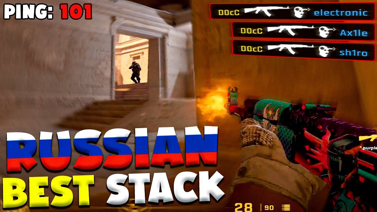 D0cC with 100 PING vs BEST RUSSIAN STACK in CS2 - YouTube