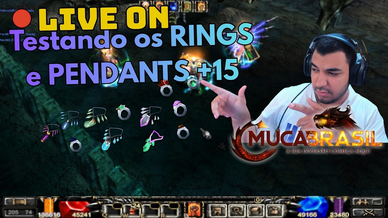 🔴LIVE ON: MU CA BRASIL - Testando as diferenças entre os Rings ...