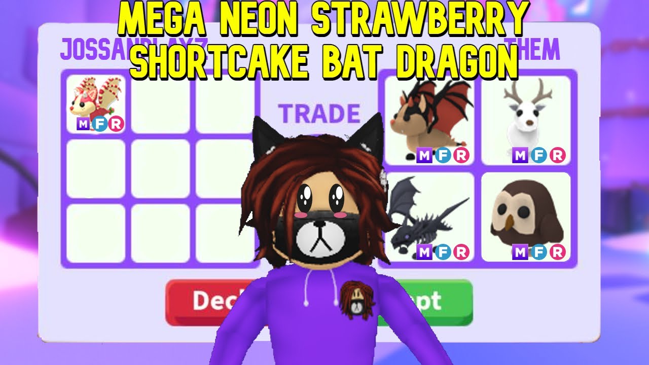 I Traded The MEGA Strawberry Shortcake Bat Dragon In Adopt Me! - YouTube
