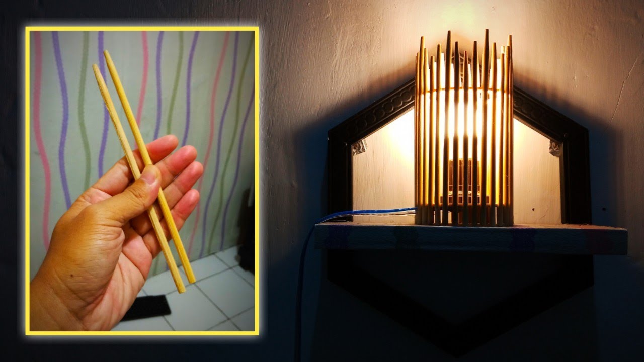 DIY Lampu Hias Meja dari Pipa PVC dan Sumpit Bambu - YouTube
