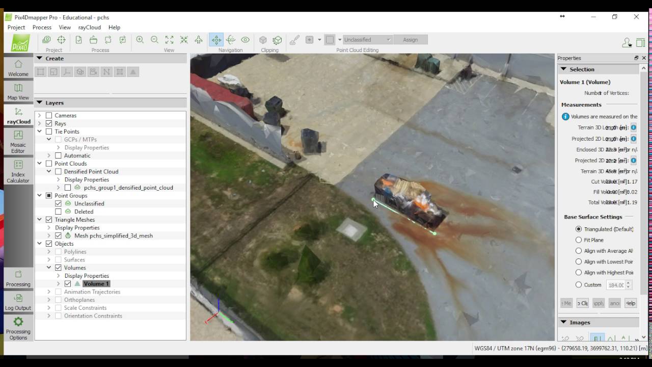 Volume Estimation Using Pix4D - YouTube