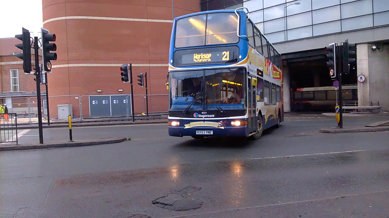 Stagecoach East Midland 18054 Leaving Doncaster Frenchgate interchange ...