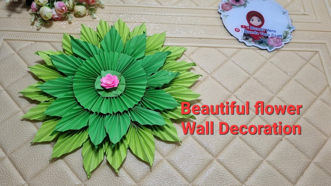 Tutorial kerajinan hiasan dinding bunga dari kertas yang mudah / DIY ...