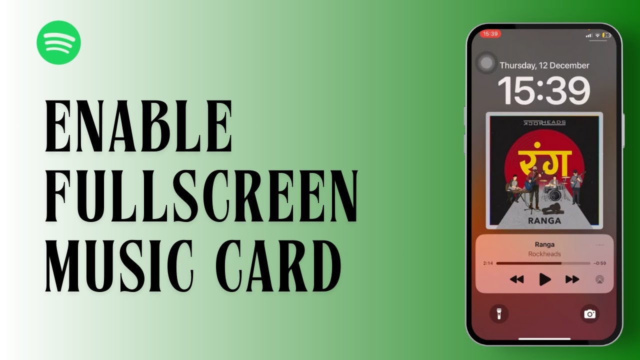 How to Enable "Full-Screen Music Card" on Lock Screen of iPhone - YouTube