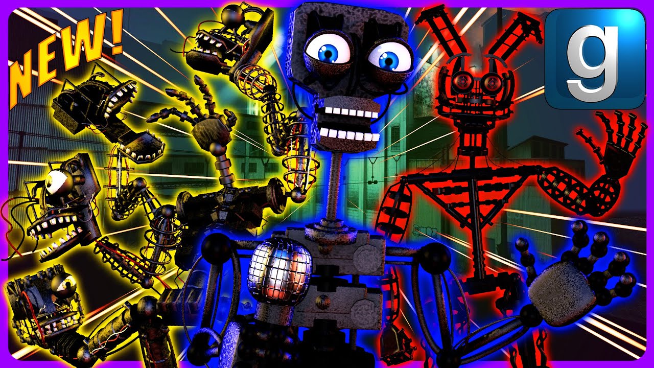Gmod FNAF | Review | Brand New Mangled, Rockstar, & Spring Endoskeleton ...