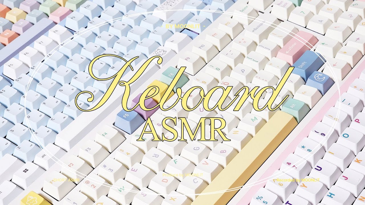 [Short ASMR ] 4 different keyboards 🌙🩷☁️🐾 | 키보드 4종 타이핑 뿌시기 - YouTube