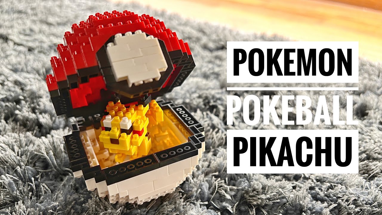 Pokémon Nano-block Pokeball Pikachu Speedbuild - YouTube