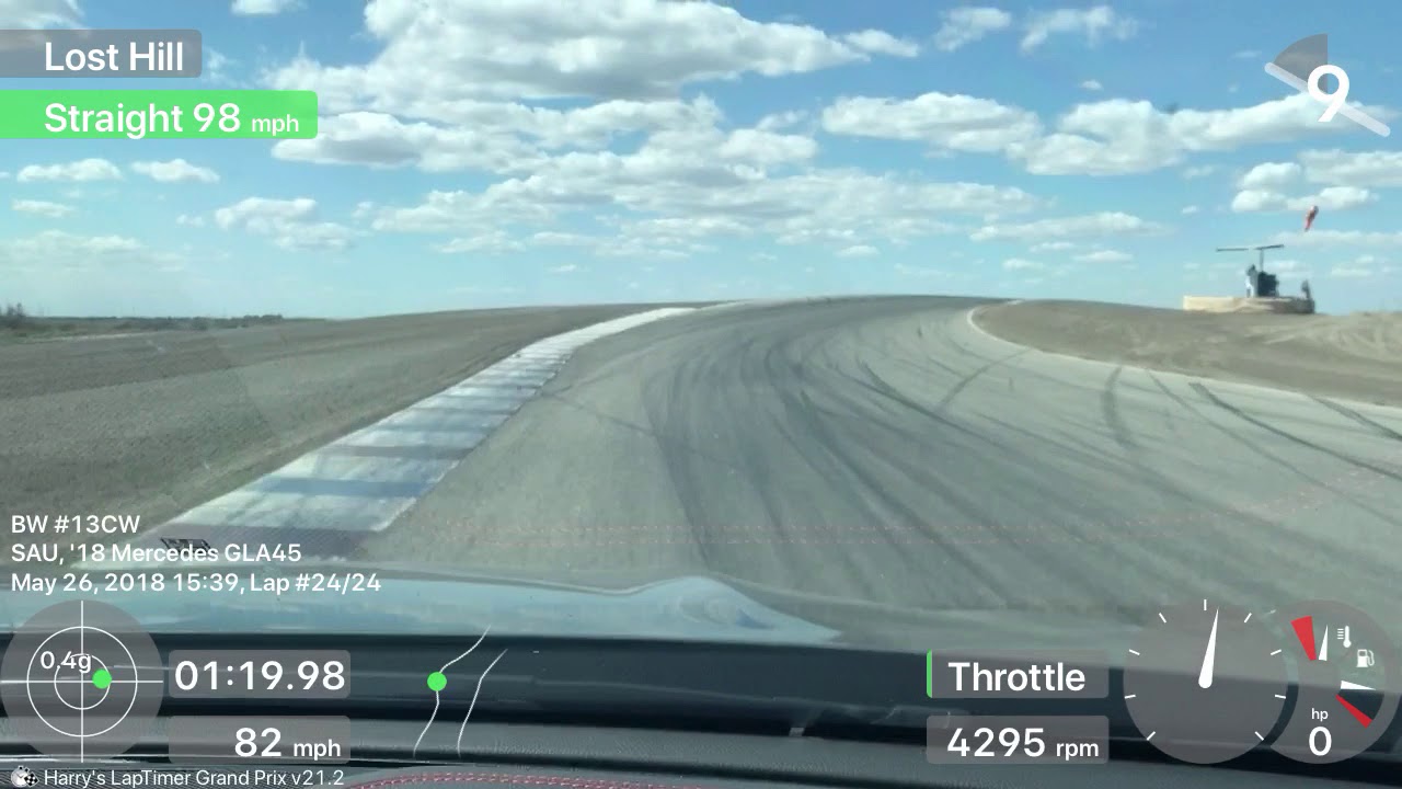 Buttonwillow 13 CW with stock GLA45 - YouTube