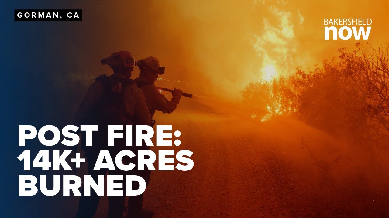 Post Fire: 14k+ acres burned near Gorman - YouTube