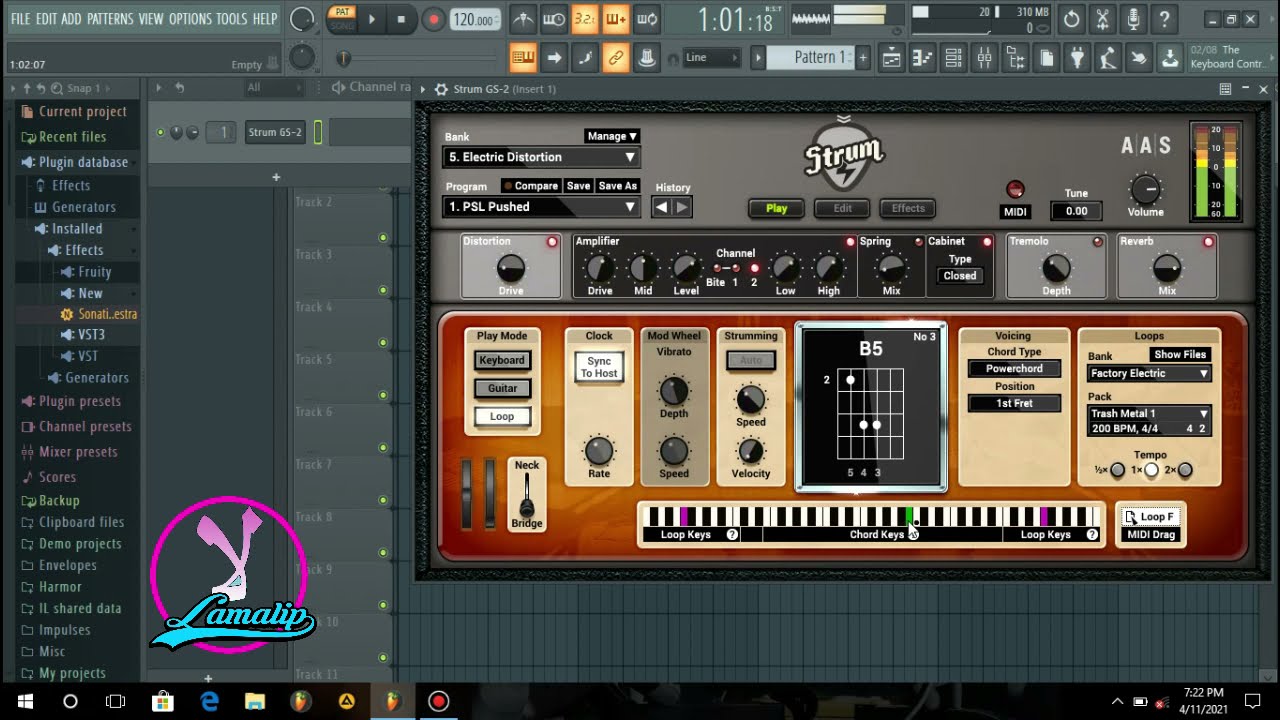 Menggunakan Vst strum Gs-2 - distortion gitar ( fl studio) - YouTube