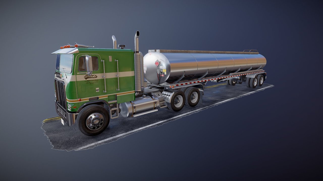 Freightliner Powerliner tanker trailer - YouTube
