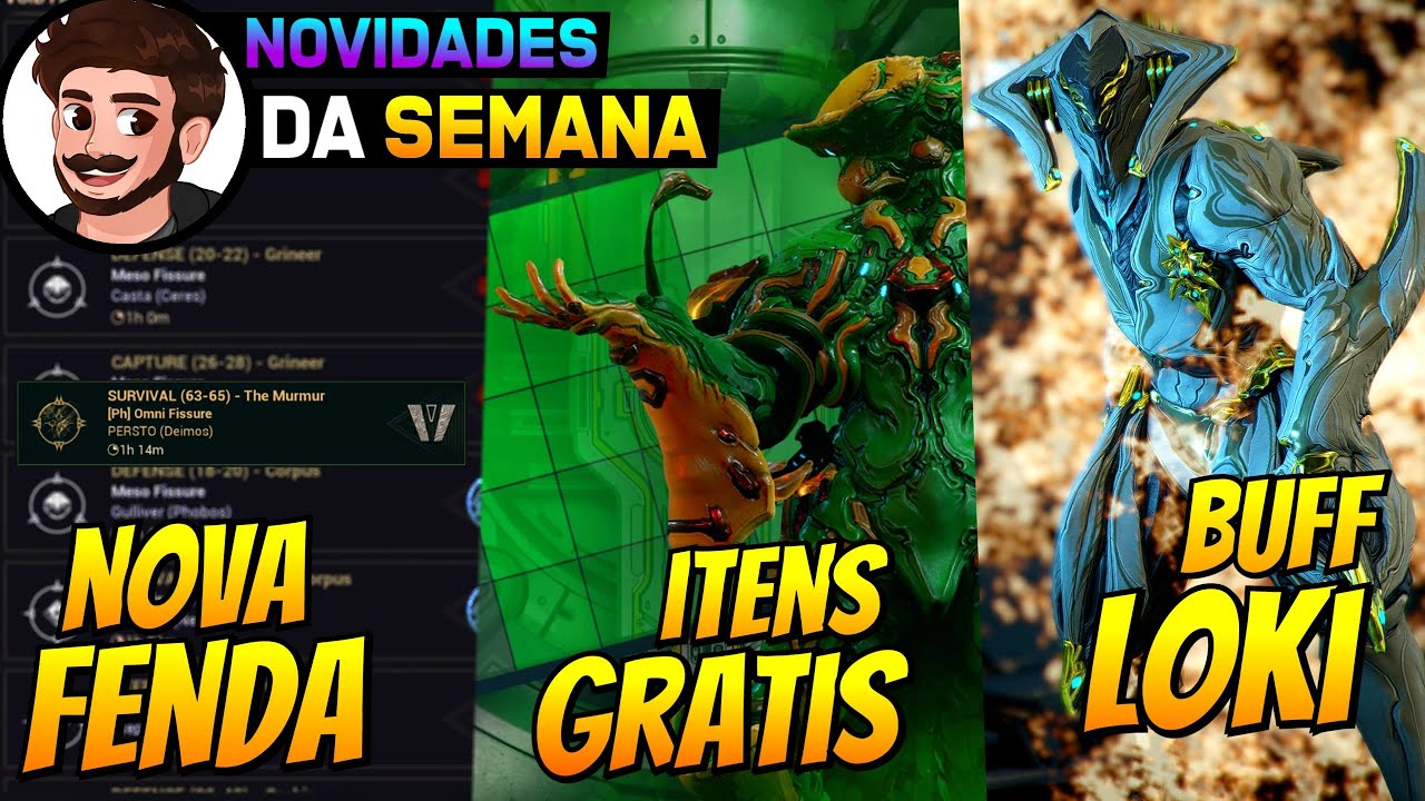 Itens GRATIS, BUFF no LOKI, NOVA Fenda OMNIA, Interface MODS, Archwings ...