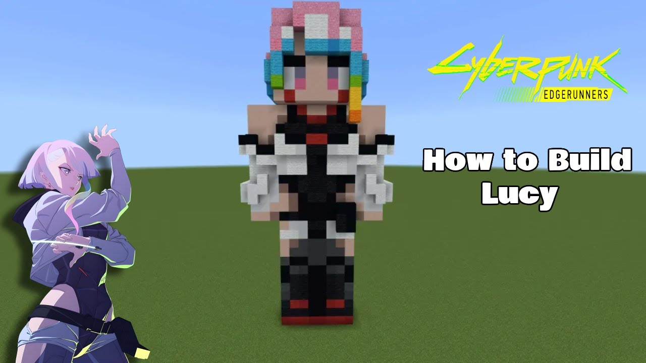 Minecraft | How To Build a Lucy Statue From (Cyberpunk Edgerunners) - YouTube